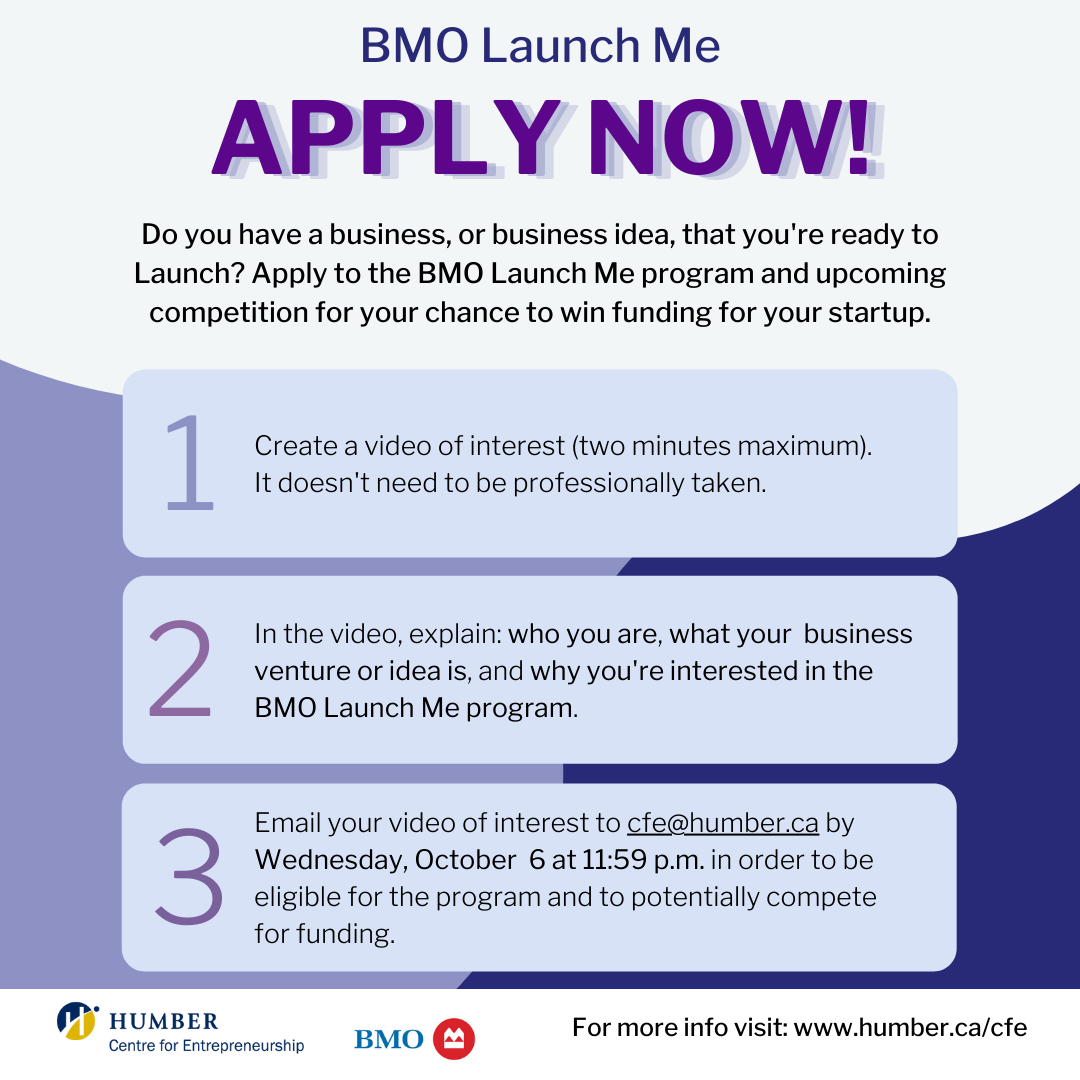 BMO Launch Me Competition | Humber Communiqué